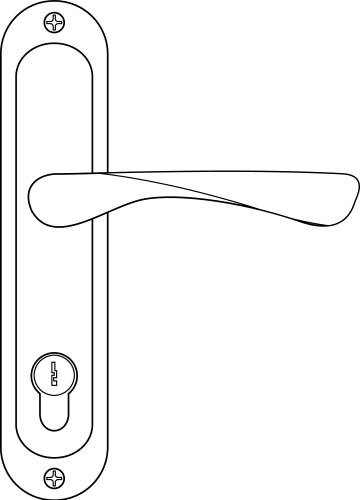 Steel door handle cartoon Royalty Free Vector Image