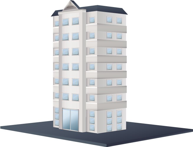 Cartoon office building Royalty Free Vector Image