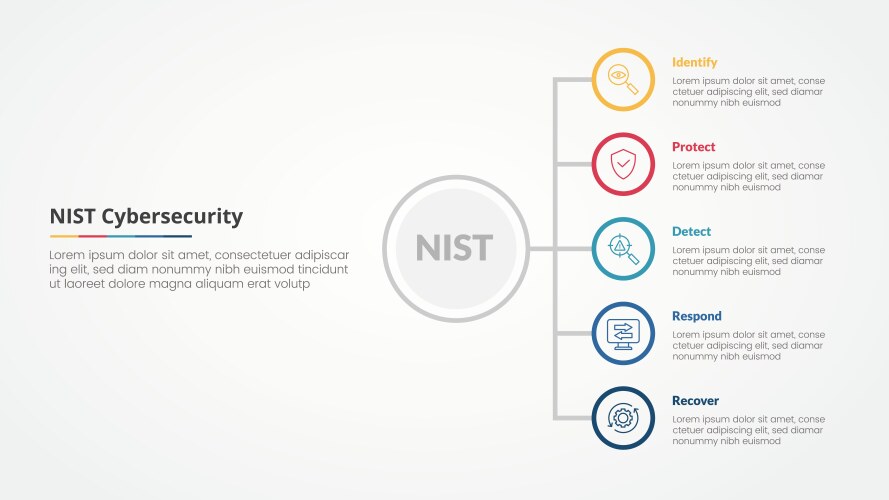 Nist cybersecurity framework infographic concept Vector Image