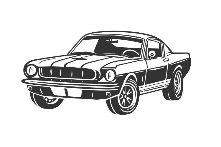 Muscle car profile Royalty Free Vector Image - VectorStock