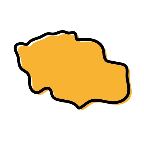 Bulgan provinces of mongolia map icon Royalty Free Vector