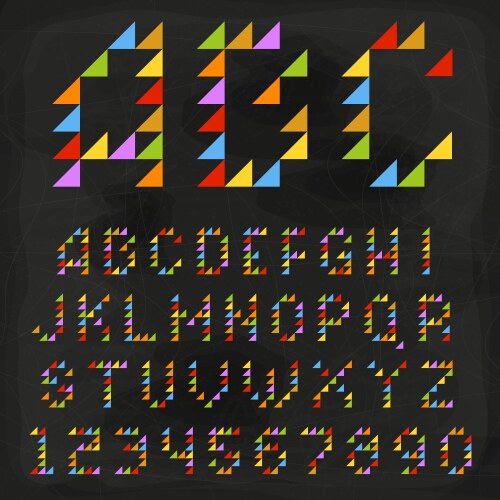 Alphabet font all letters set with classy stylish Vector Image