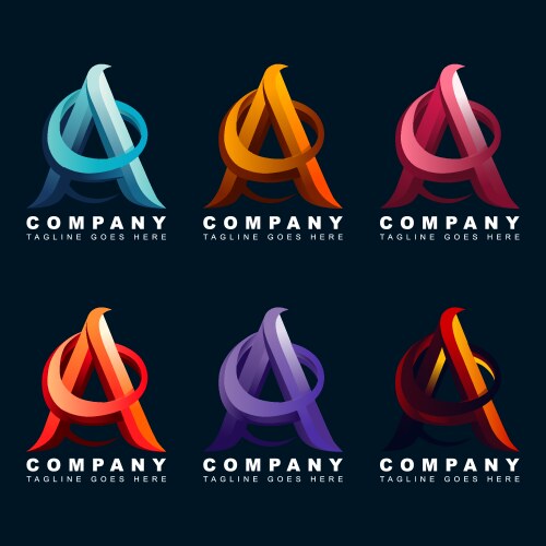 Creative letter a logo design template Royalty Free Vector