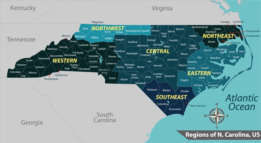 North Carolina State Shape Vector Images (over 450)
