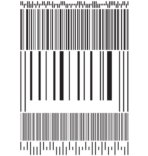 Barcodes featuring numbers from zero to nine Vector Image