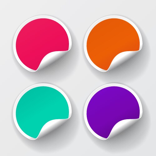 Blank Sticker Collection Royalty Free Vector Image
