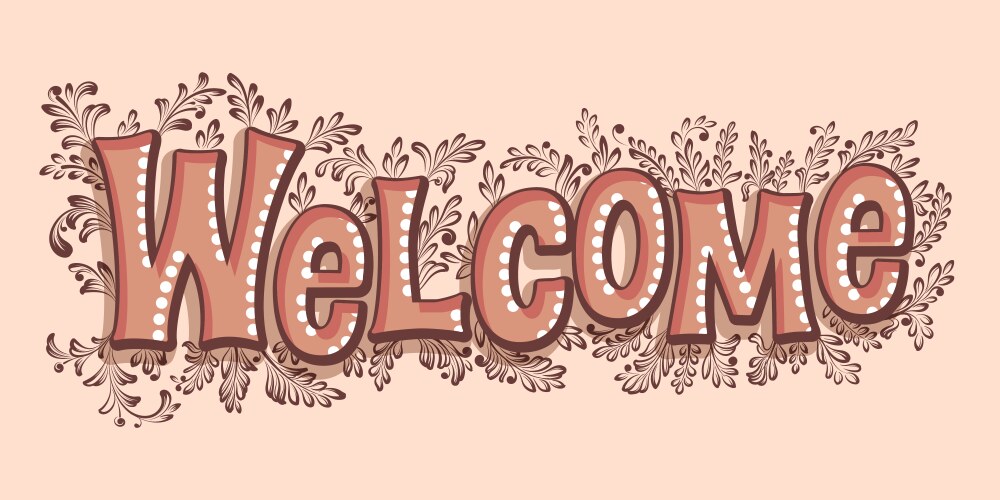 Welcome word art Vector Images & Graphics for Commercial Use | VectorStock