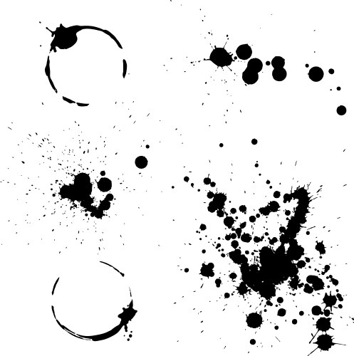 Ink splashes Royalty Free Vector Image - VectorStock