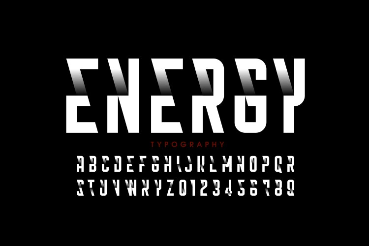 Modern geometric style alphabet bold square font Vector Image