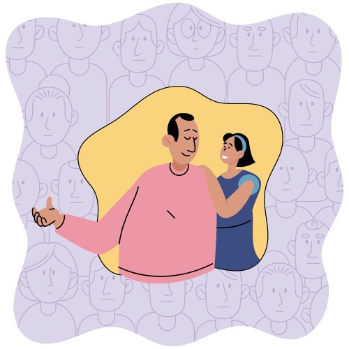 Personal space societys norms and cultural values Vector Image