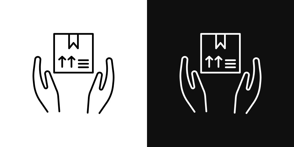 Safe delivery icon set box and parcel symbol Vector Image