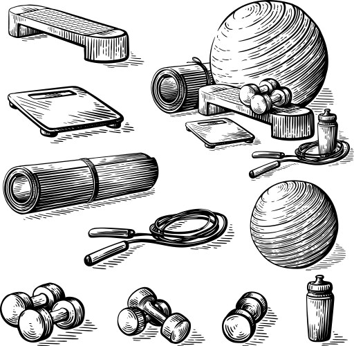 Sketch hand drawn collection elements Royalty Free Vector