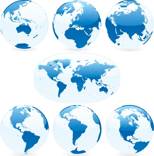 World map Royalty Free Vector Image - VectorStock