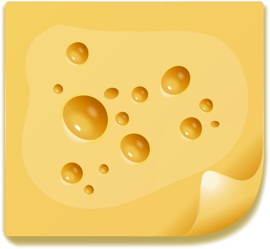 Piece of cheese Royalty Free Vector Image - VectorStock