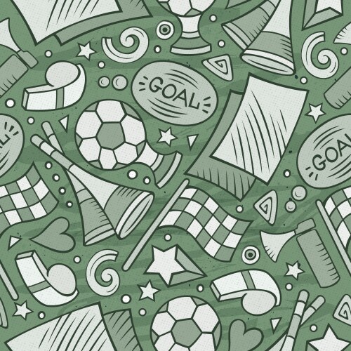 Cartoon cute sport seamless pattern Royalty Free Vector