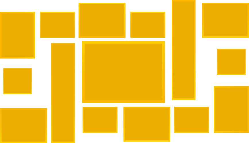 Collage one frame photo part picture image Vector Image