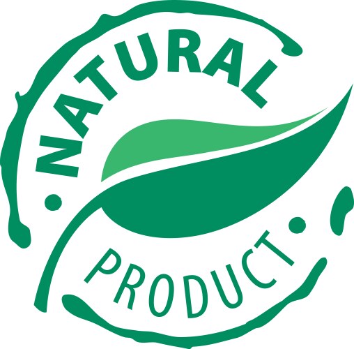 Natural ingredients product icon green organic Vector Image