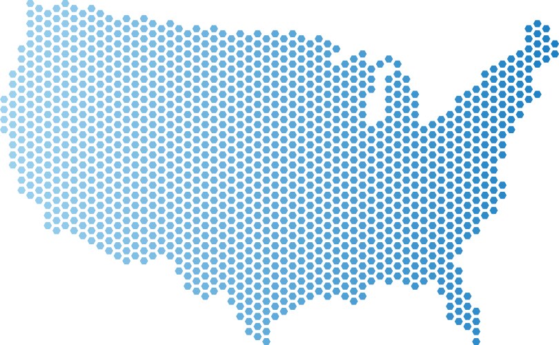 USA Map Hexagon Vector Images (over 480)