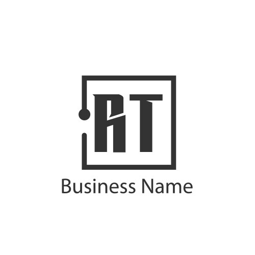 Initial letter rt logo template design Royalty Free Vector