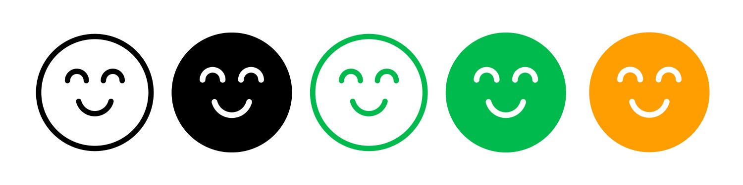 Emoji icon for emotional wellbeing boosting mood Vector Image