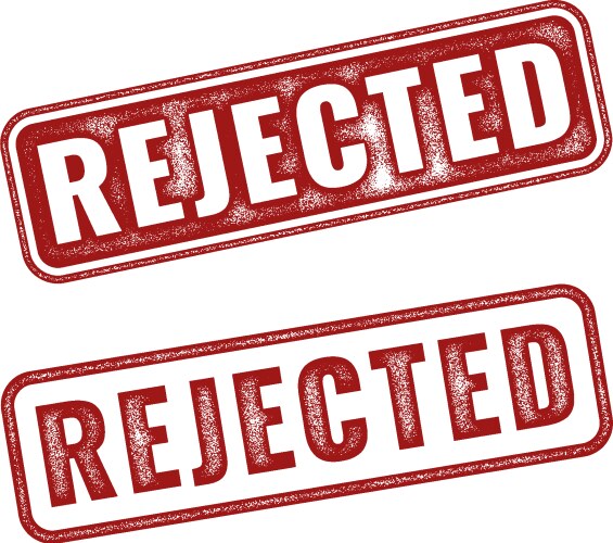 Rejected stamp Royalty Free Vector Image - VectorStock