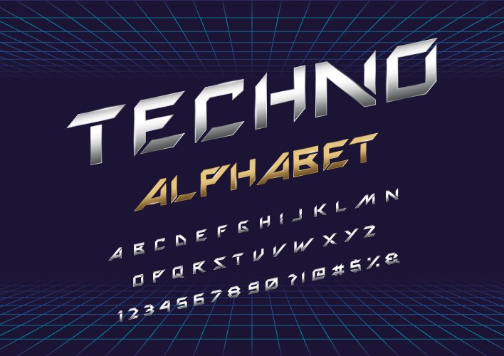 Line font Royalty Free Vector Image - VectorStock