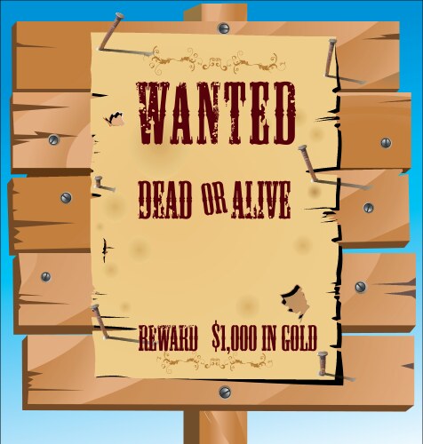 Wanted Poster Vector Images (over 5,600)