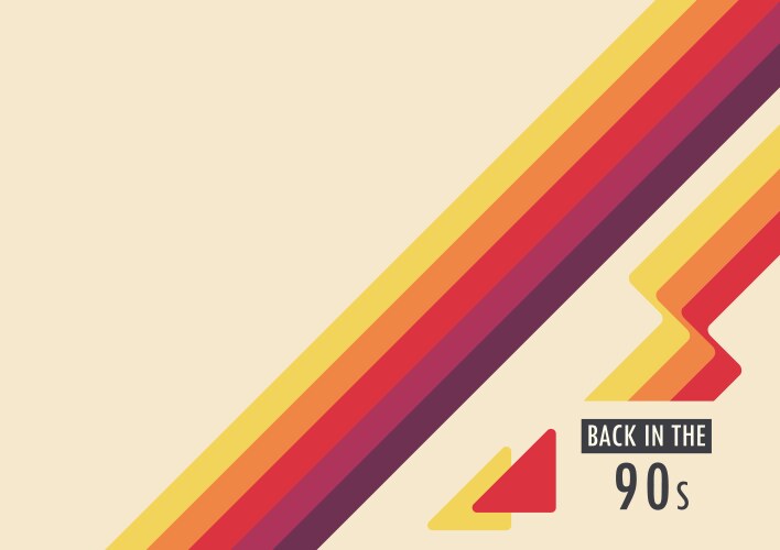 Abstract retro background back in the 90s Vector Image
