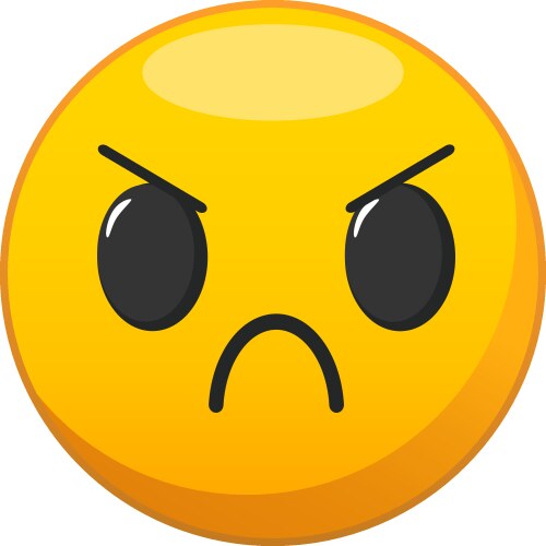Sad face emoji for a chat Royalty Free Vector Image