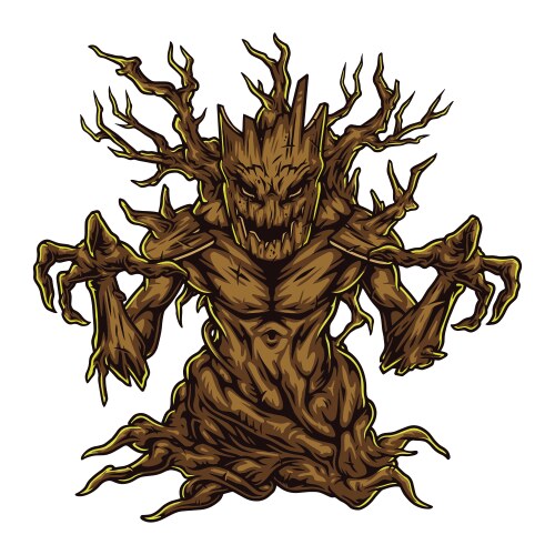 Scary tree Royalty Free Vector Image - VectorStock