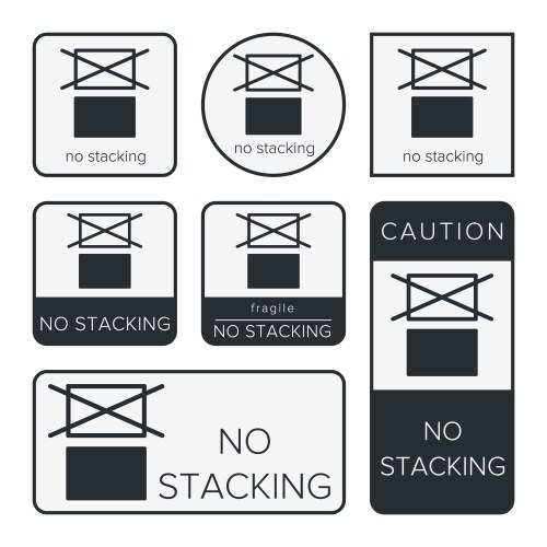 Do not stack packaging symbol sign and label Vector Image