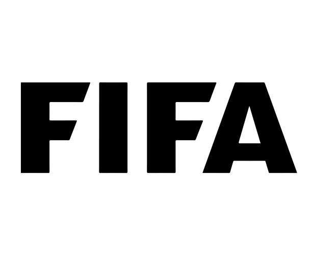 Fifa official logo white symbol design Royalty Free Vector