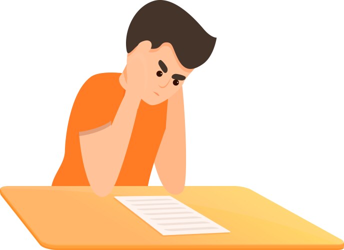 School test icon cartoon style Royalty Free Vector Image