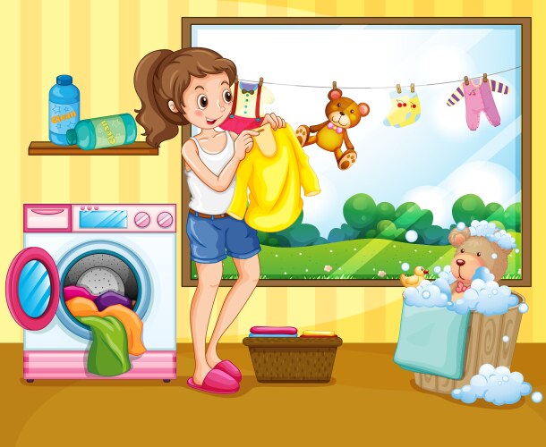 Laundry Cartoon Vector Images (over 9,200)