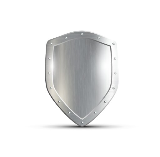 Metal shield Royalty Free Vector Image - VectorStock