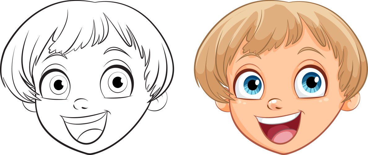 Boy Face Outline Vector Images (over 10,000)