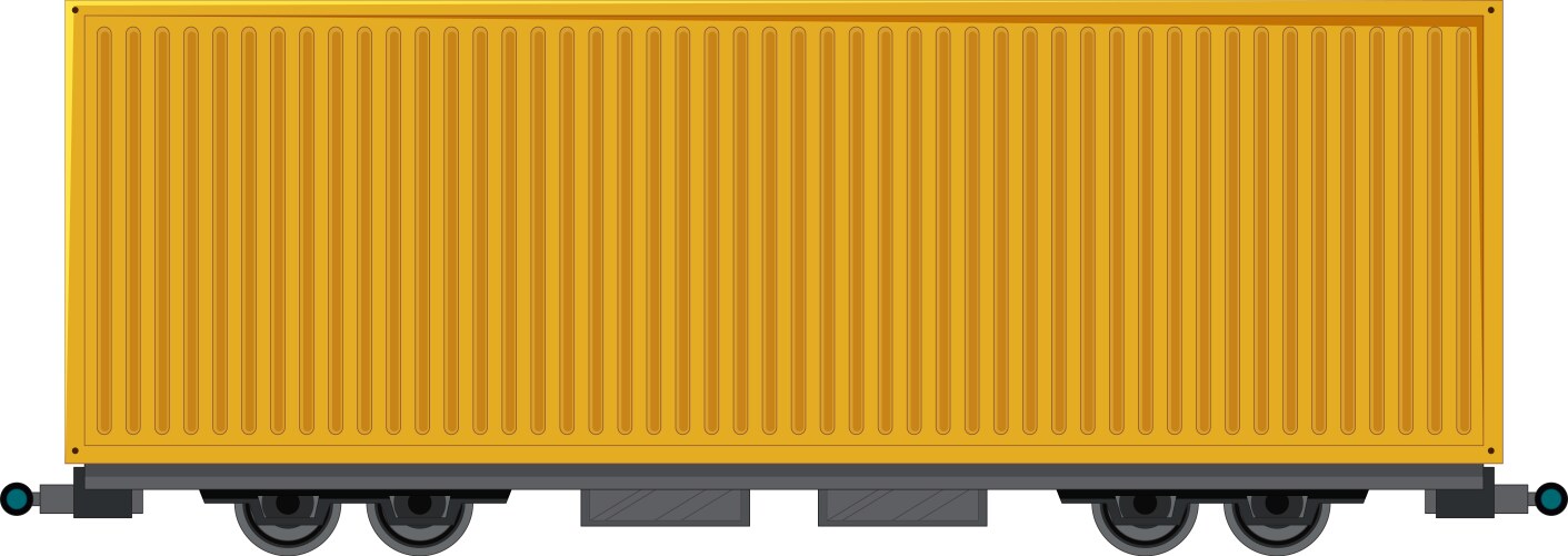 Cargo container of freight train on white Vector Image