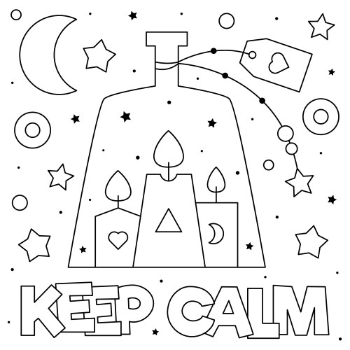 Keep moving forward coloring page Royalty Free Vector Image