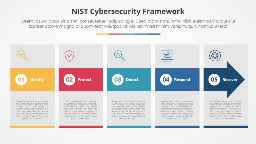 Nist cybersecurity framework infographic concept Vector Image