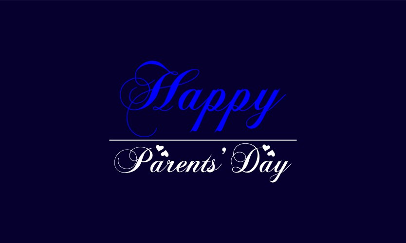 Unique text design to honor your parents Vector Image