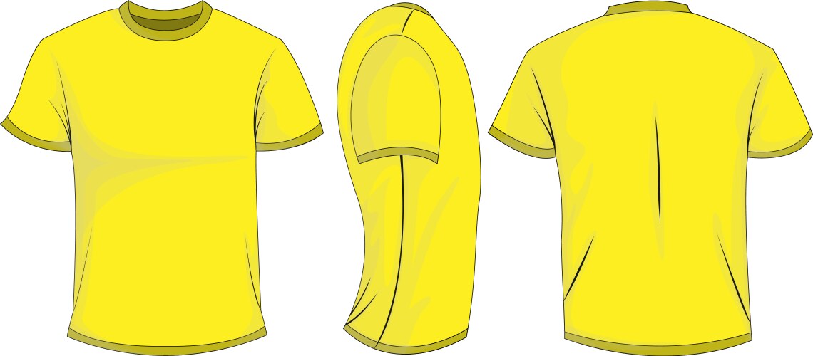 Black t-shirt template in front side and back Vector Image