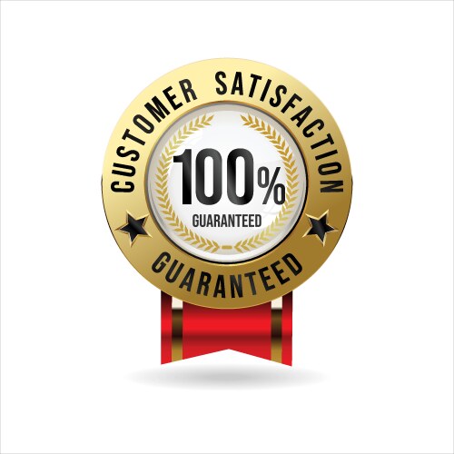 100 percent satisfaction guarantee Royalty Free Vector Image