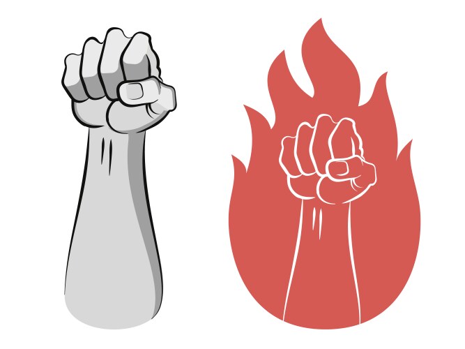Fist independence symbol Royalty Free Vector Image