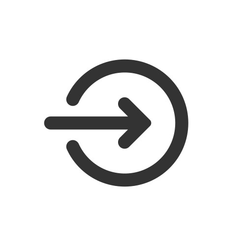 Login icon in flat style arrow access on white Vector Image