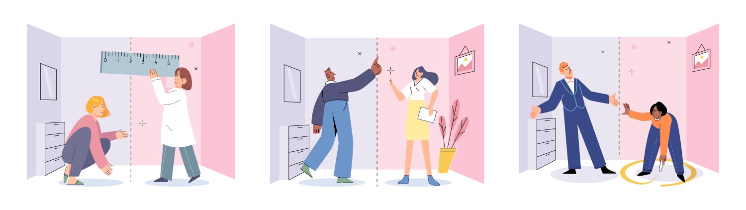 Personal space understanding psychology Royalty Free Vector Personal space understanding psychology Royalty Free Vector