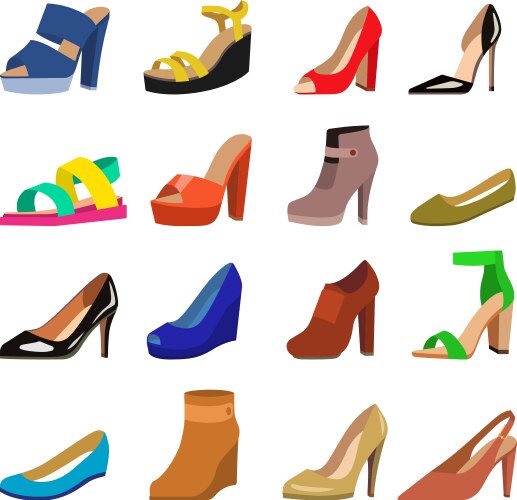 Women shoes Royalty Free Vector Image - VectorStock