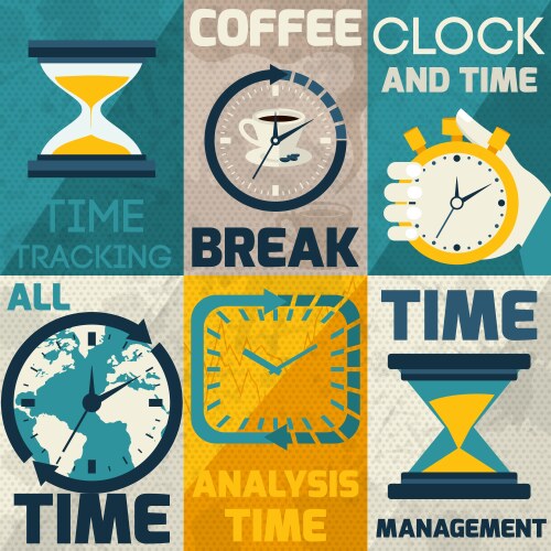 World clock and time zones Royalty Free Vector Image