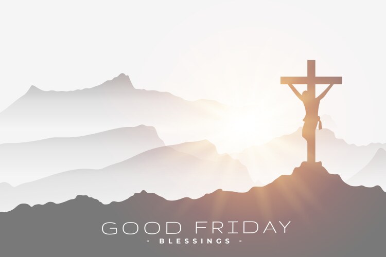 Good friday background in flat style design Vector Image