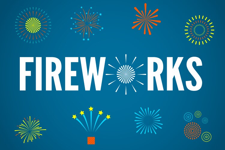 Cartoon fireworks theme 2 Royalty Free Vector Image