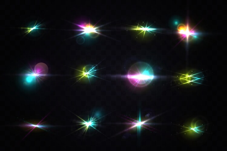 Flash realistic flares Royalty Free Vector Image